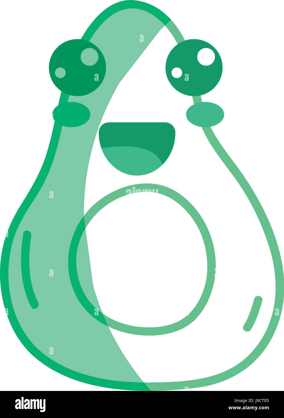 Kawaii cute happy avocado fruit Banque d'images vectorielles - Page 2 ...