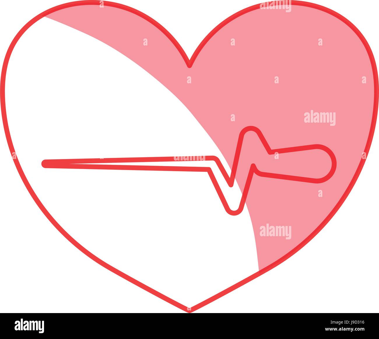 Heartbeat silhouette signe de la fréquence du rythme cardiaque Image ...