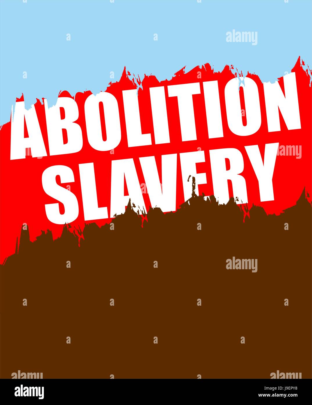 Abolition de l'esclavage. Affiche représentant un abrégé de sang d ...