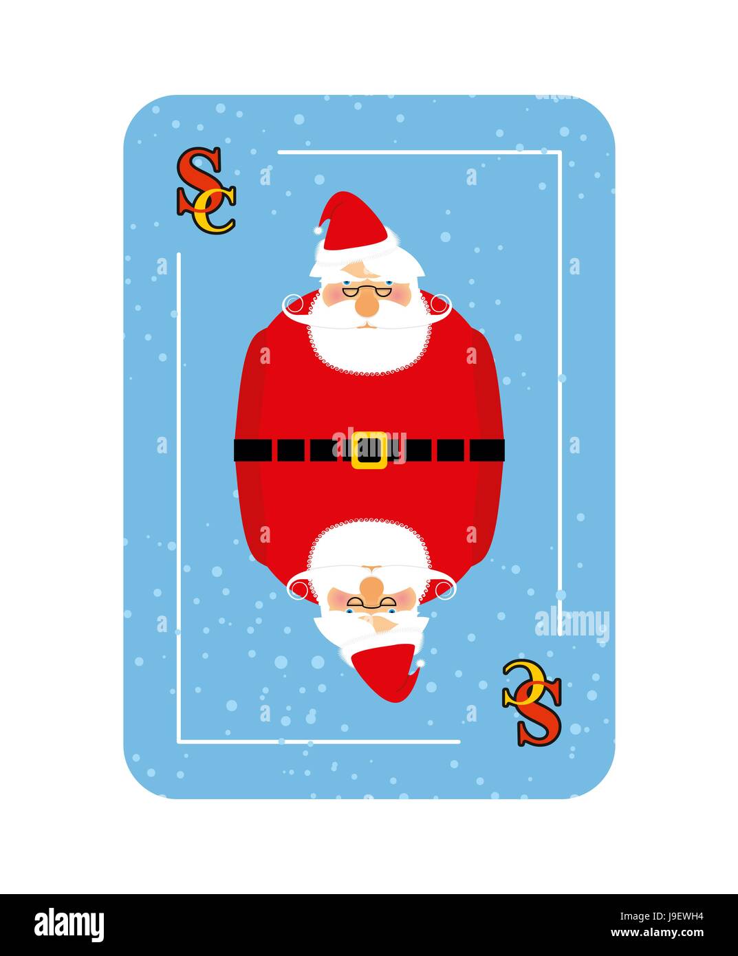 Père Noël carte à jouer. Nouveau concept de cartes à jouer. Voeux ...