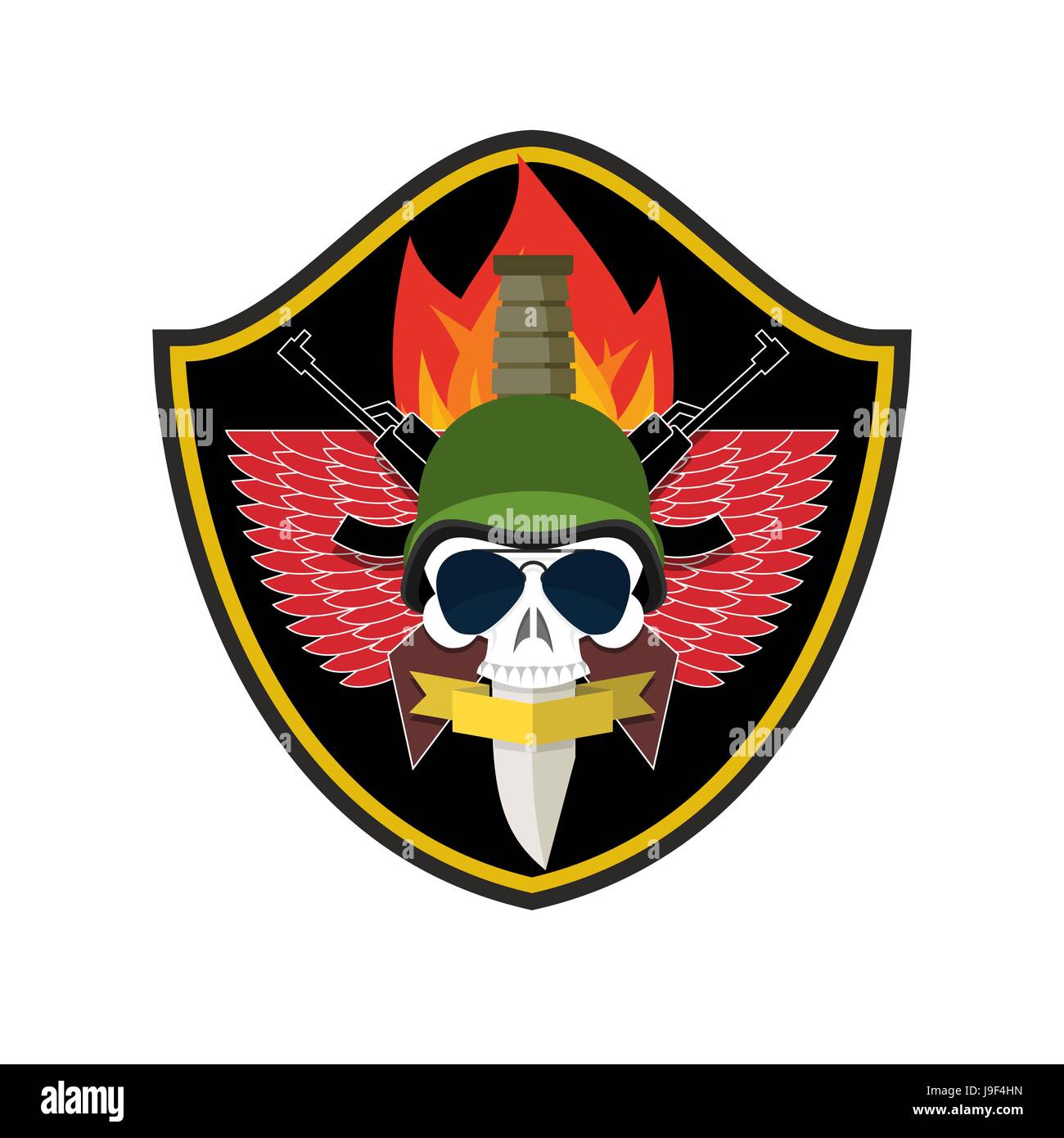 Logo de l'Armée de crâne. L'insigne des soldats. Emblème militaire. Les ...