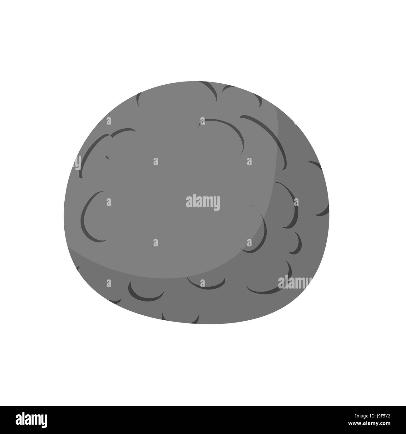 Cartoon style isolé du mercure. Planète du système solaire noir sur ...