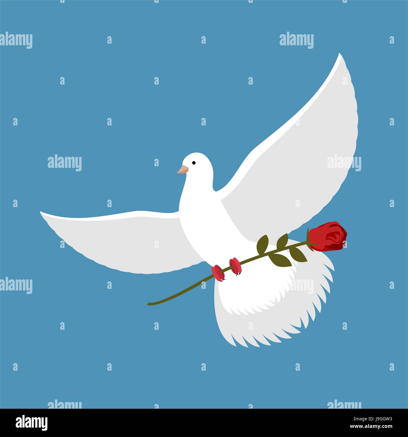 Fleur de colombe Banque d'images vectorielles - Alamy