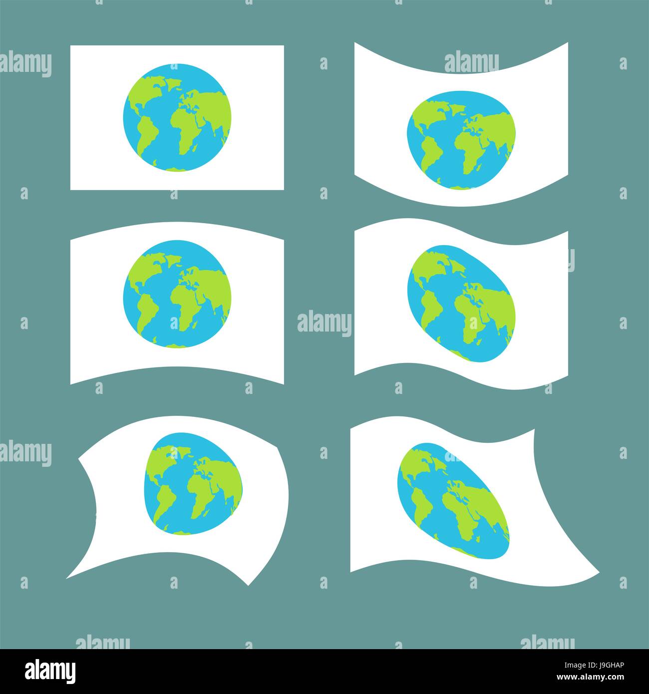 D'un drapeau de la planète terre. Symbole national officiel. Rythme ...