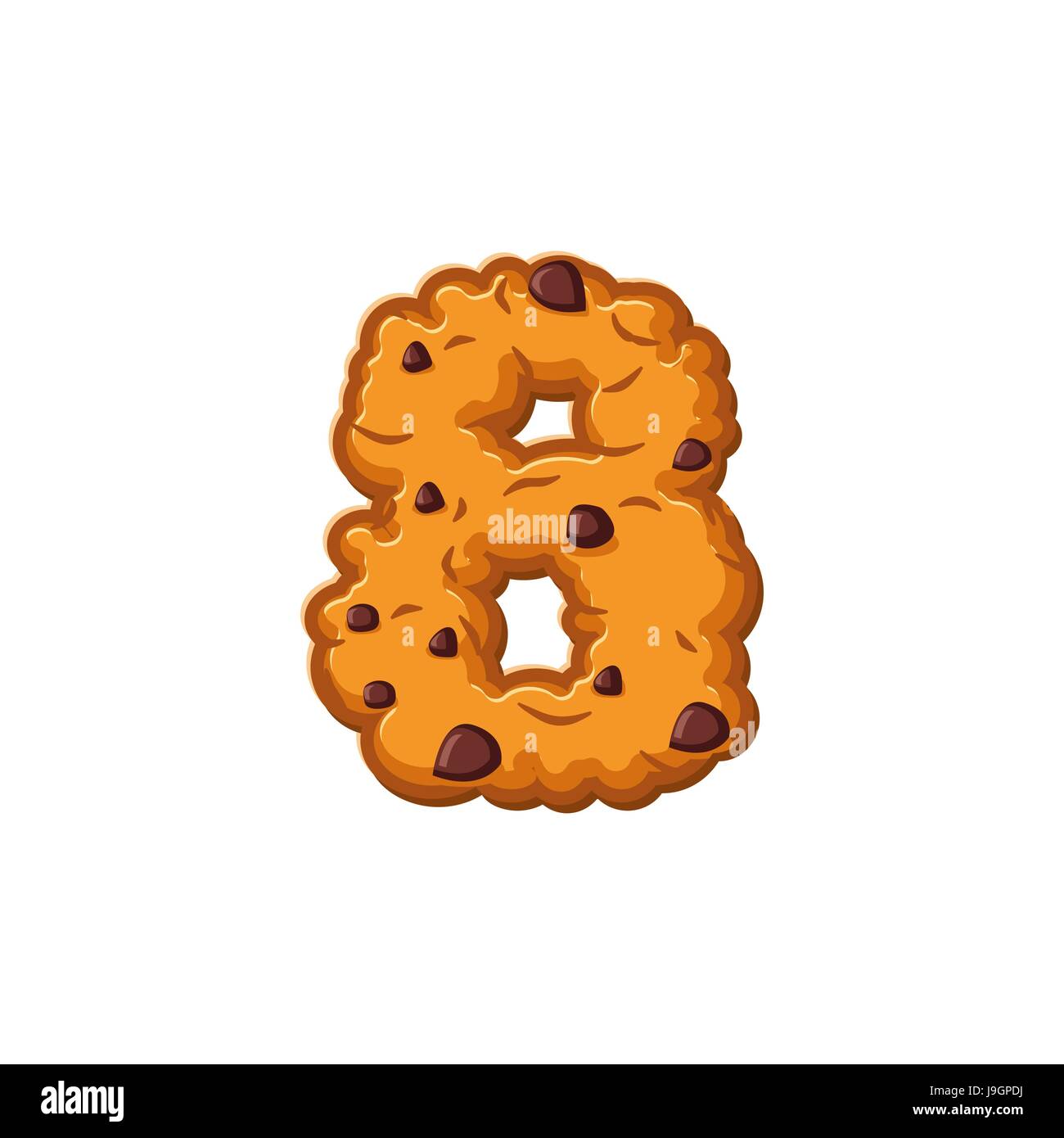 Numéro 8 Les cookies font. Biscuit à l'Avoine 8 symbole de l'alphabet ...