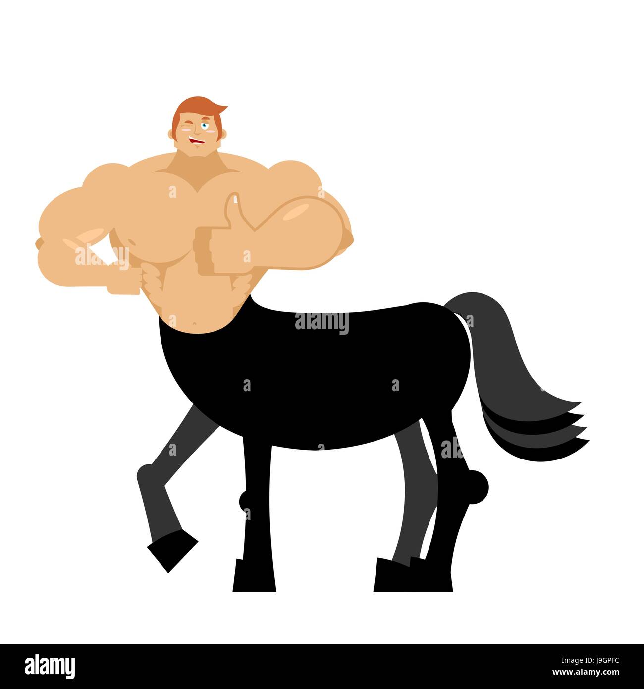 Centaur créature féerique. L'homme isolé. Animal fantastique. La ...