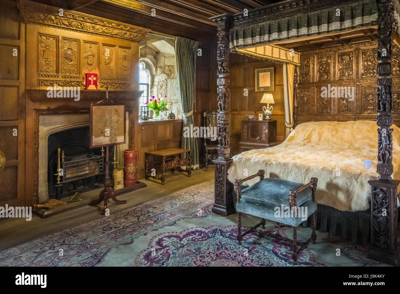 Hever Castle, Angleterre - Avril 2017 : Chambre Queen à Hever Castle ...