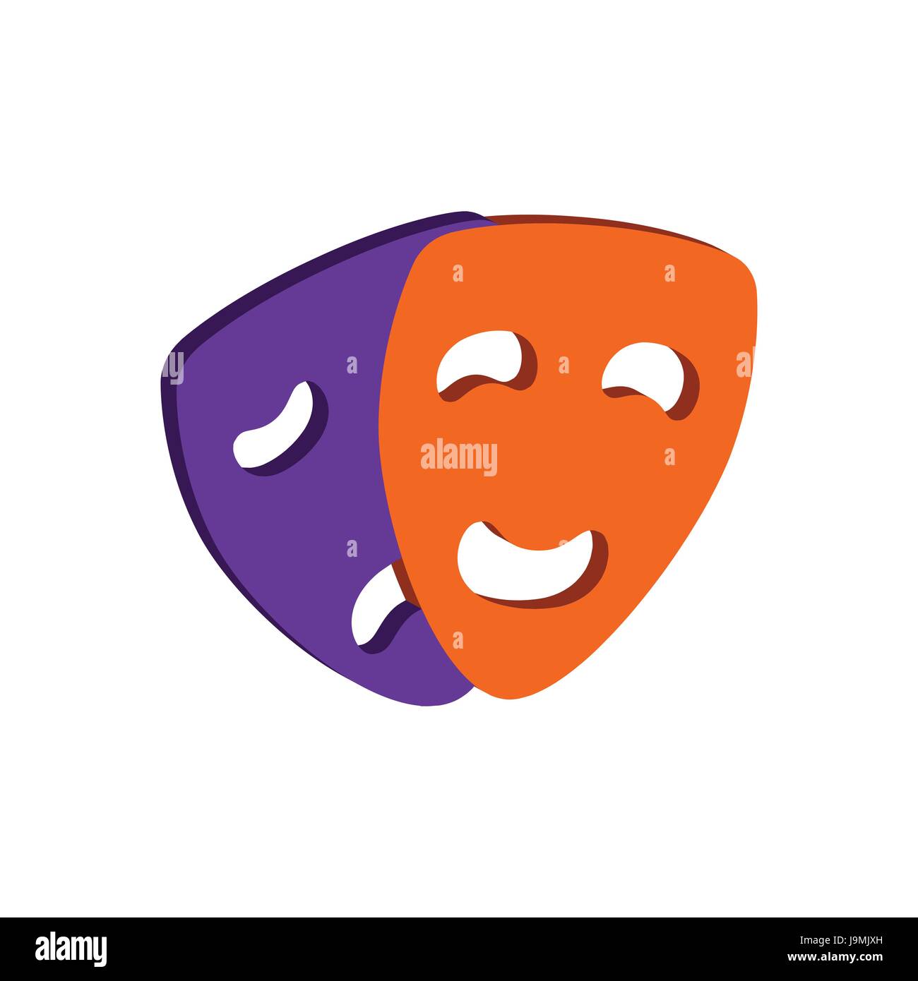 Comedy and tragedy mask Banque d'images vectorielles - Alamy