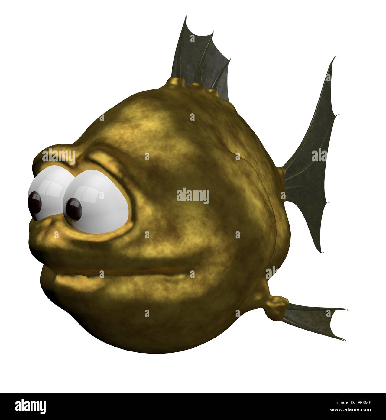 Comic, animal, poisson, poisson rouge, caricature, caricature, or ...