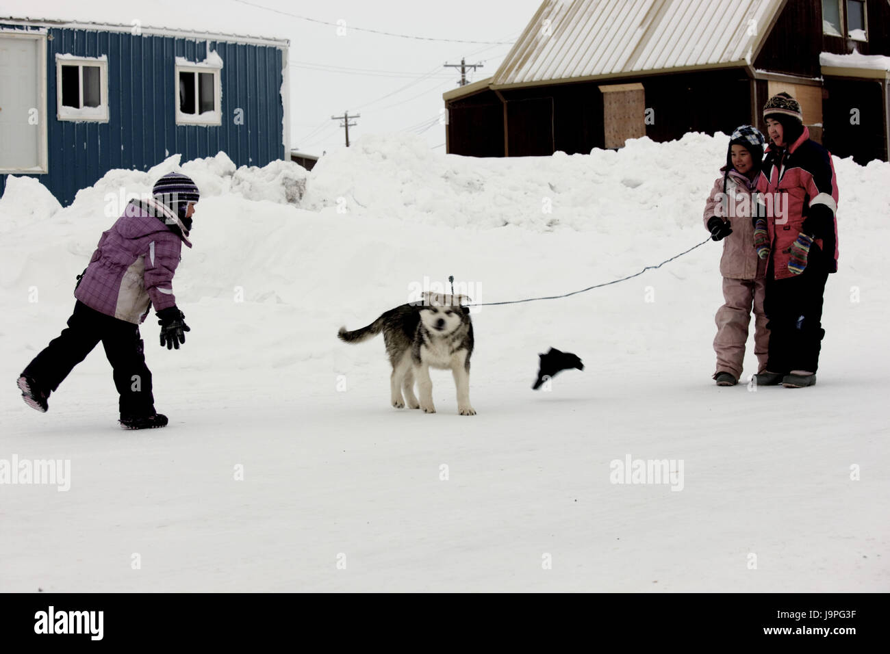 Enfants inuits canada Banque de photographies et d’images à haute ...