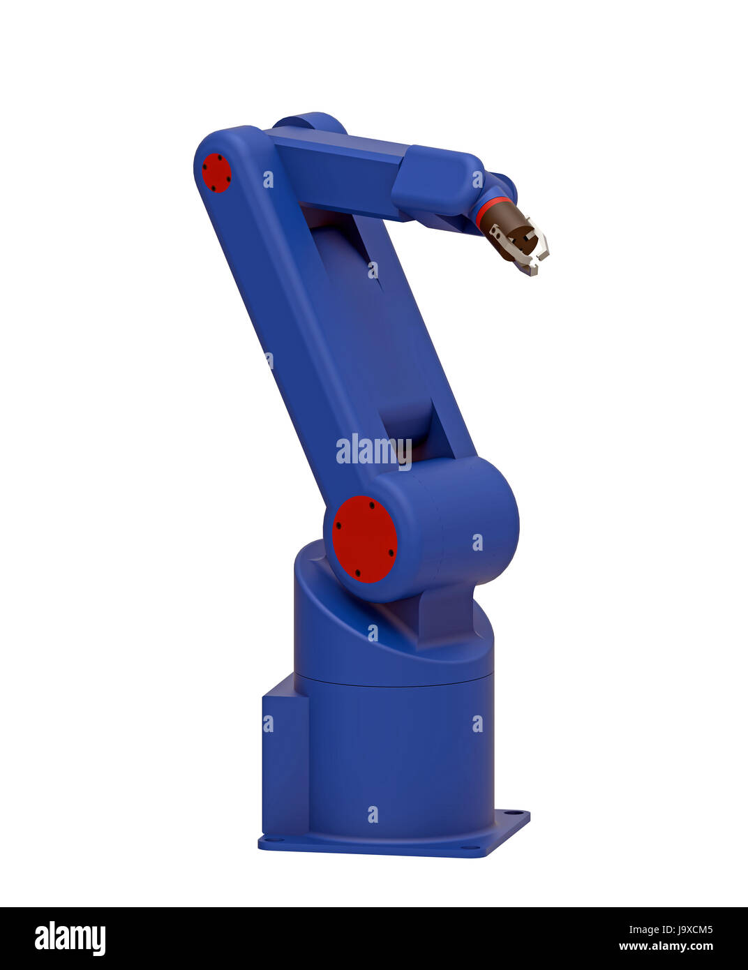 Robot 6 axes, 3D render isolated on white Photo Stock - Alamy