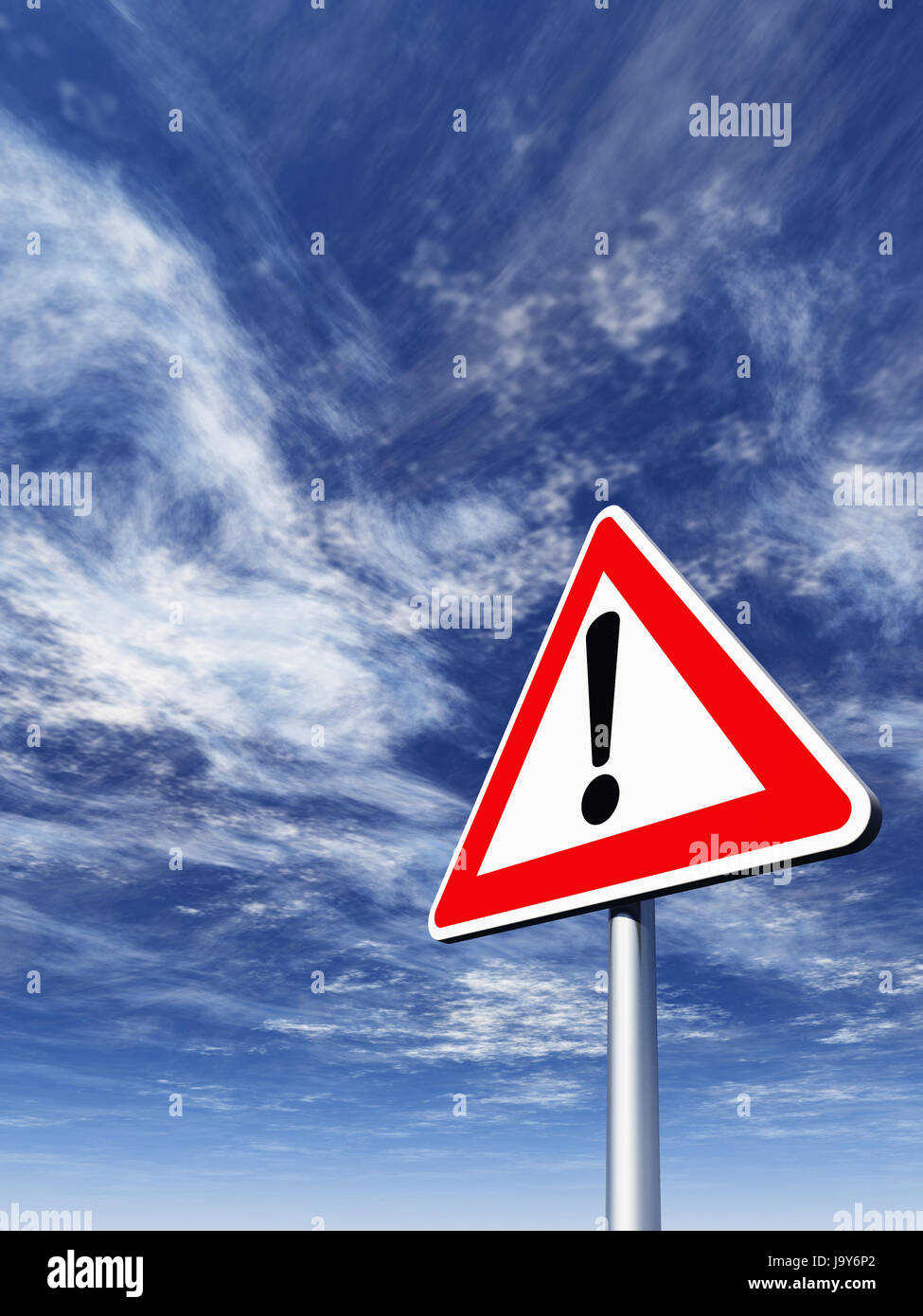 Signe, signal, signe de la circulation, danger spot, firmament, ciel ...