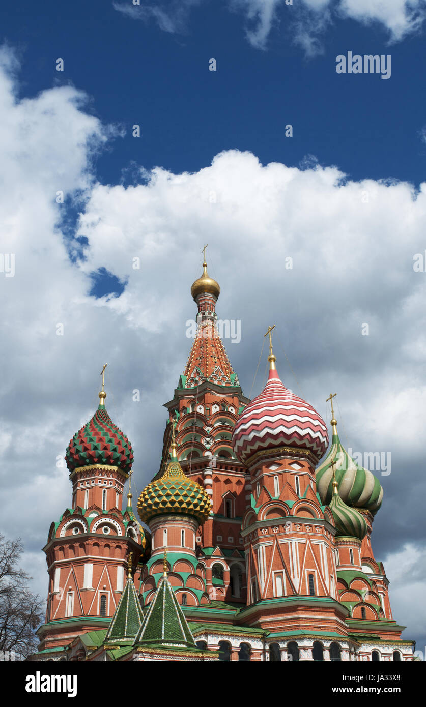 Moscou, Russie : vue de la cathédrale de Saint Basil, la célèbre église ...