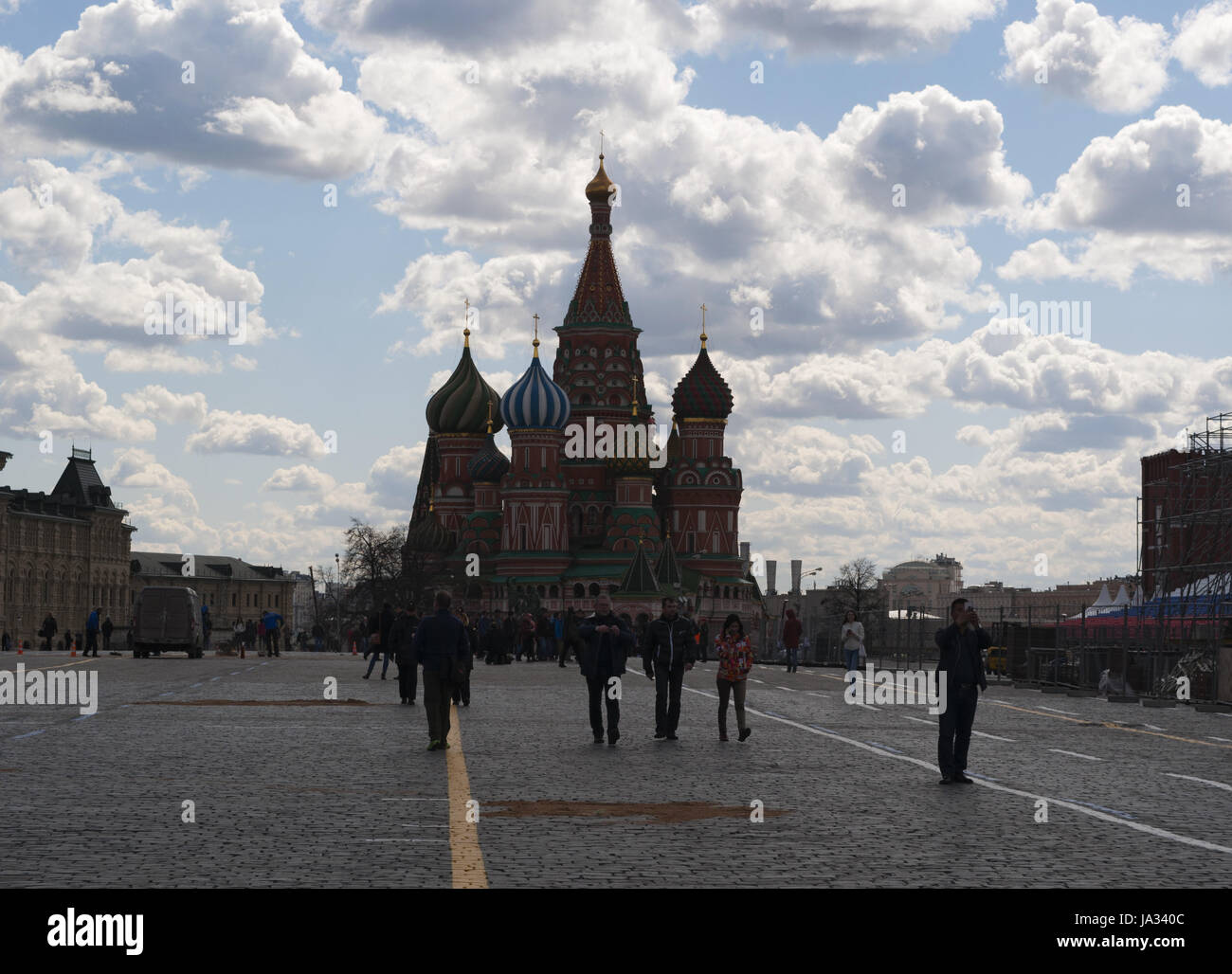 Moscou, Russie : vue de la cathédrale de Saint Basil, la célèbre église ...