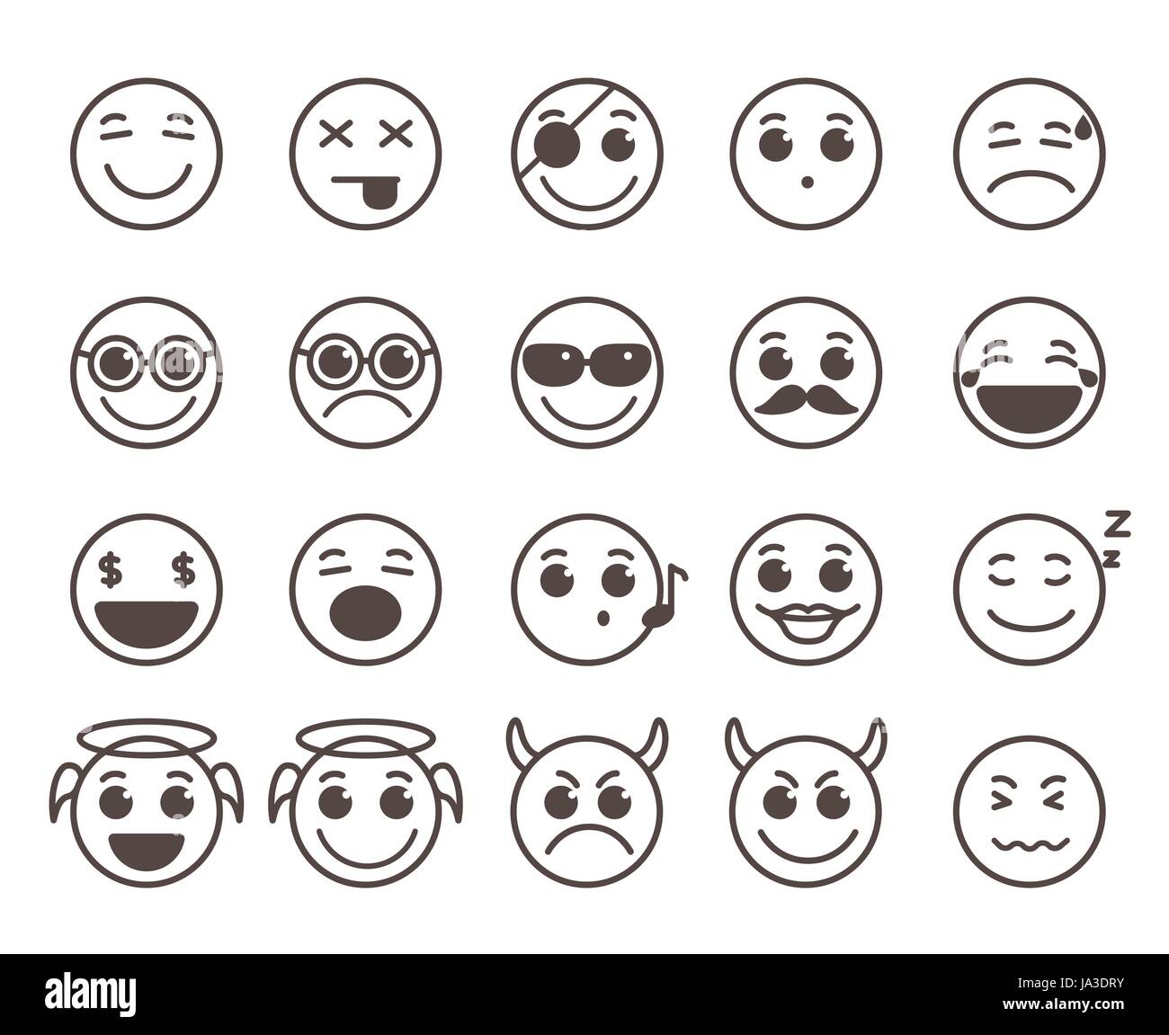 Pirate emoji emoticon smiley face Banque de photographies et d’images à ...