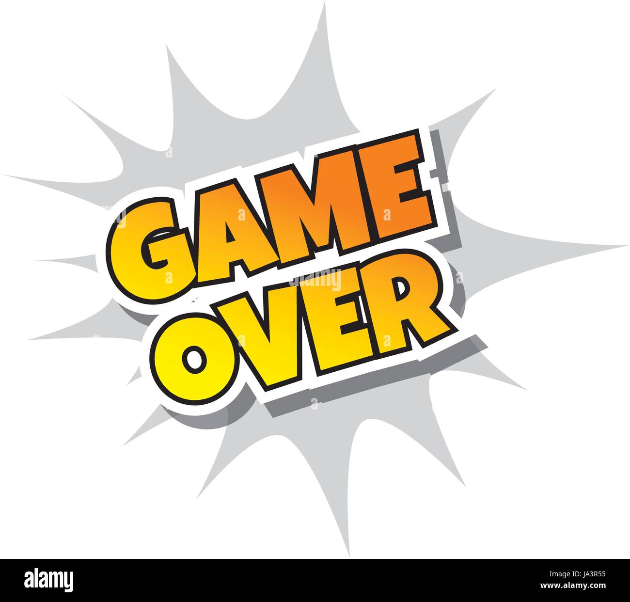 Game over comic bubble cartoon Banque de photographies et d’images à ...