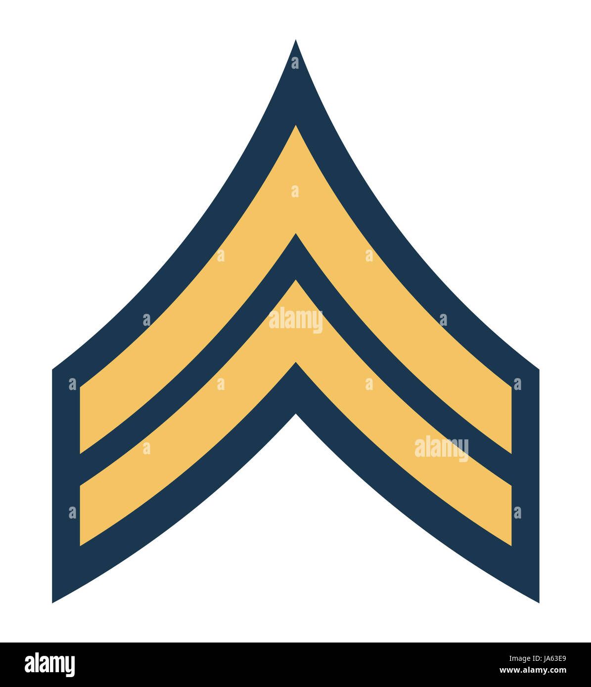 Insigne Insigne grade Caporal américain isolé sur fond blanc Photo ...