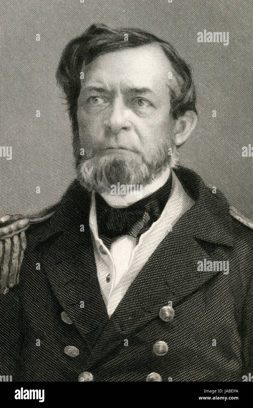 C Antique1860 gravure, Andrew Hull Foote. Andrew Hull Foote (1806-1863 ...