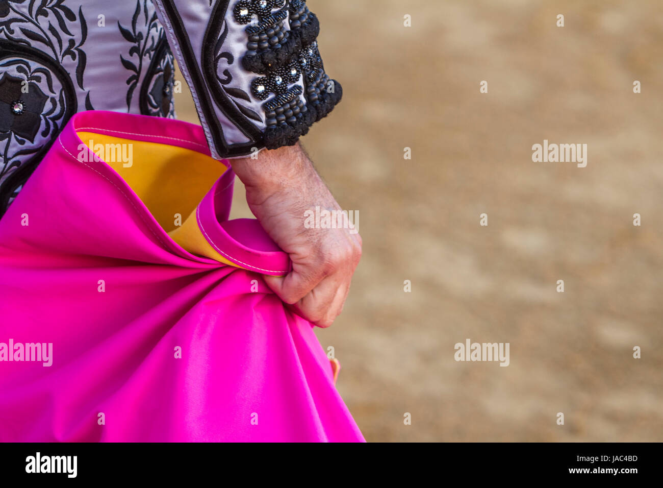 Torero espagnol avec la Cape dans l'arène, Espagne Photo Stock - Alamy