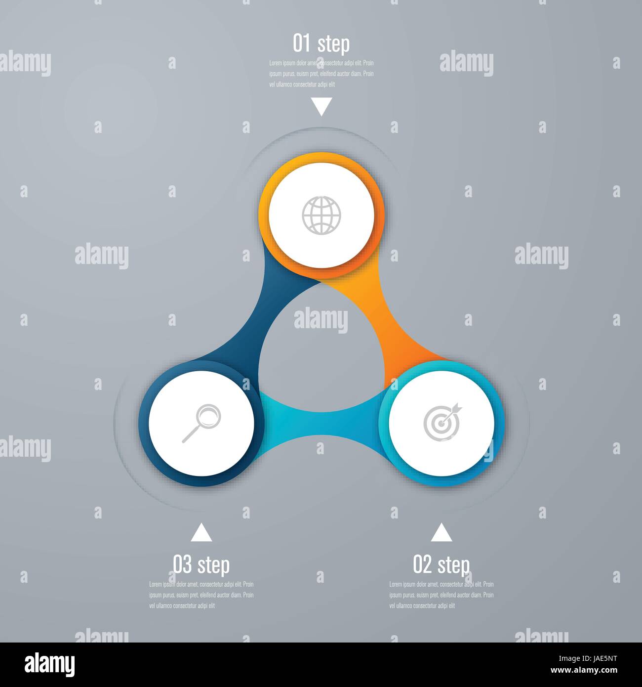 Vecteur de l'infographie. Modèle de diagramme de cycle, graphique ...