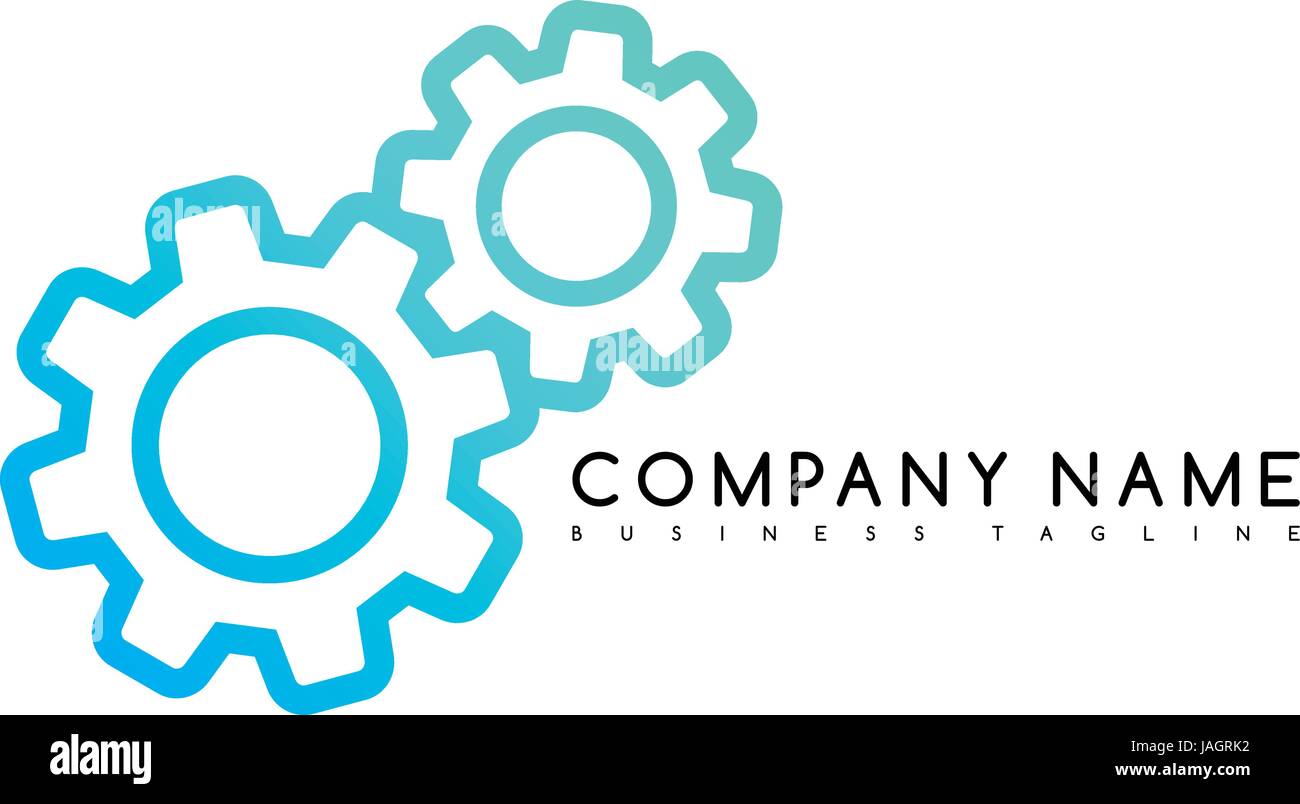 Logo du modèle de marque cog définition thème logotype vectoriel ...