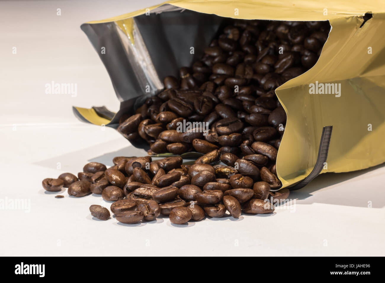 Sac de grains de café Photo Stock - Alamy