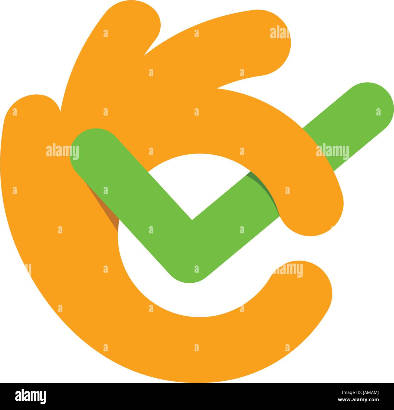 Coche. Doigts mains montre tous OK. Bien fait symbole. Excellent ...