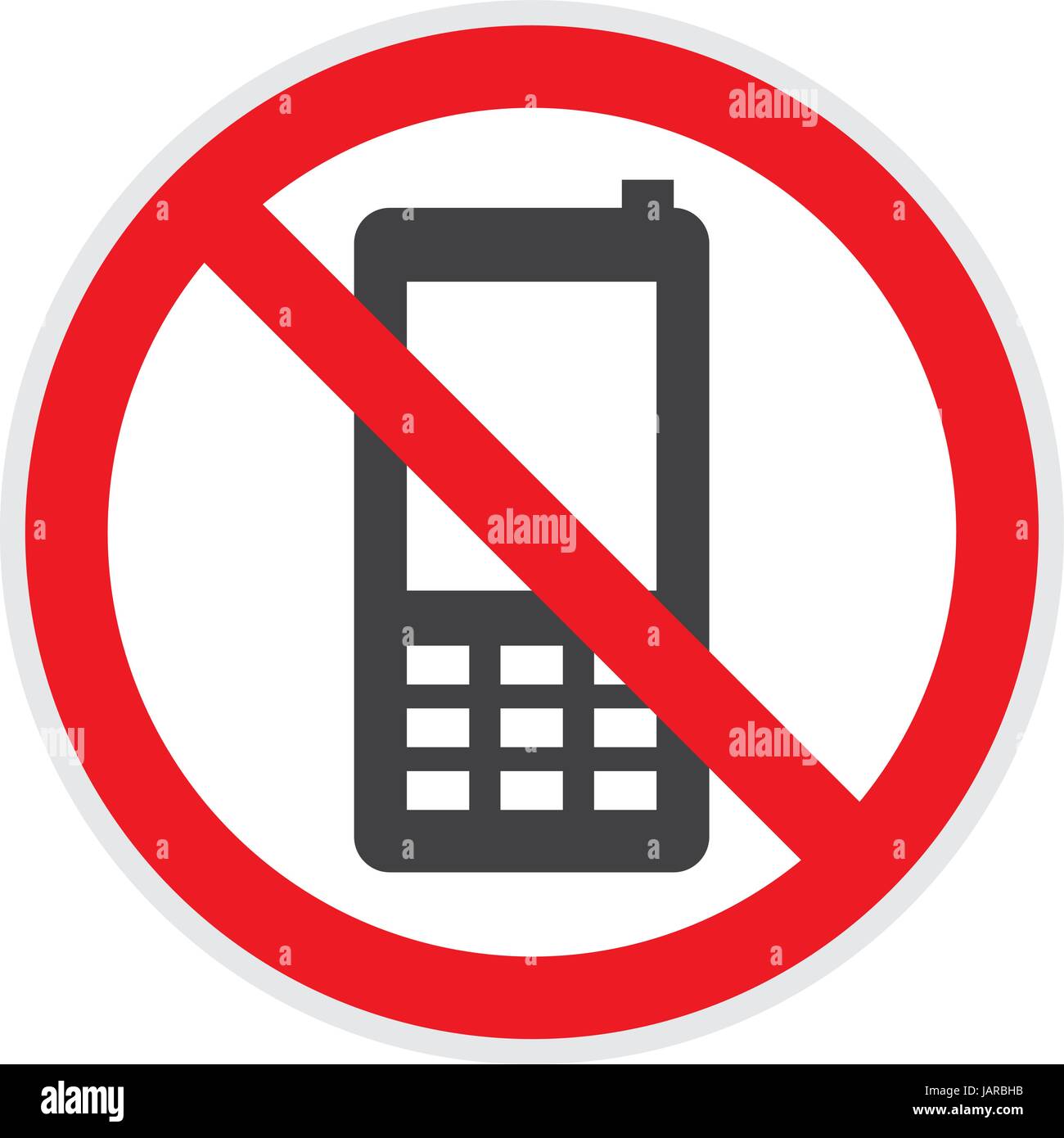 No Mobile Or Cell Phone Forbidden Banque d'image et photos - Alamy