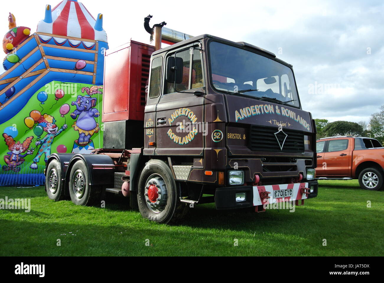 Classic 1985 Foden cabine tracteur stationné à Anderton et Rowlands ...