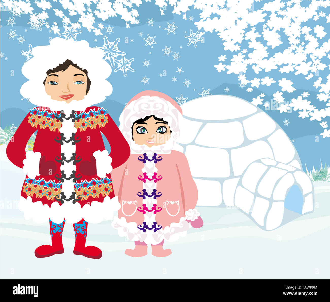 Eskimo family igloo Banque de photographies et d’images à haute ...