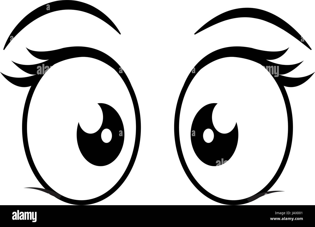 L'icône yeux cartoon Image Vectorielle Stock - Alamy