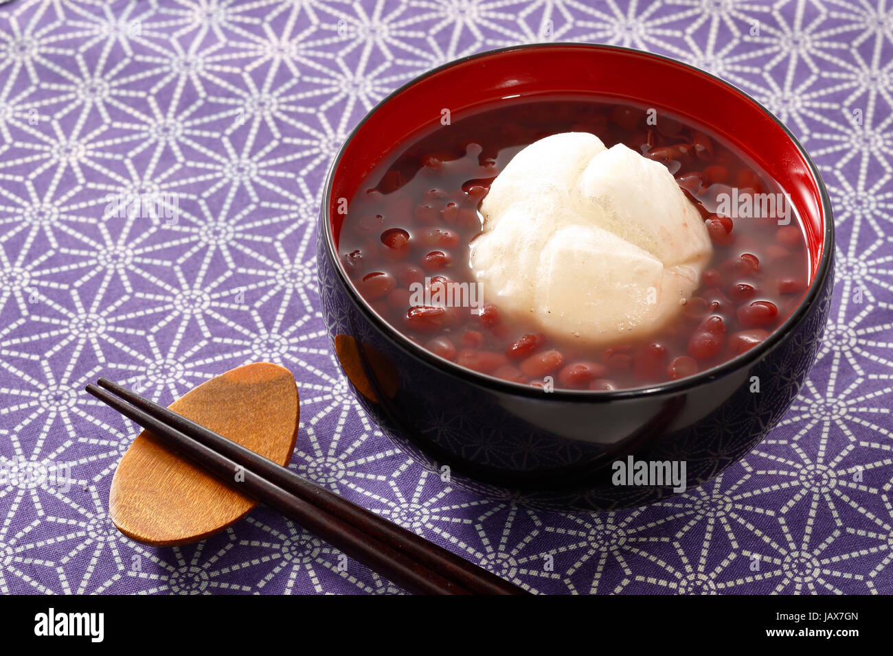 Galette de riz soupe aux haricots rouges Banque de photographies et d ...