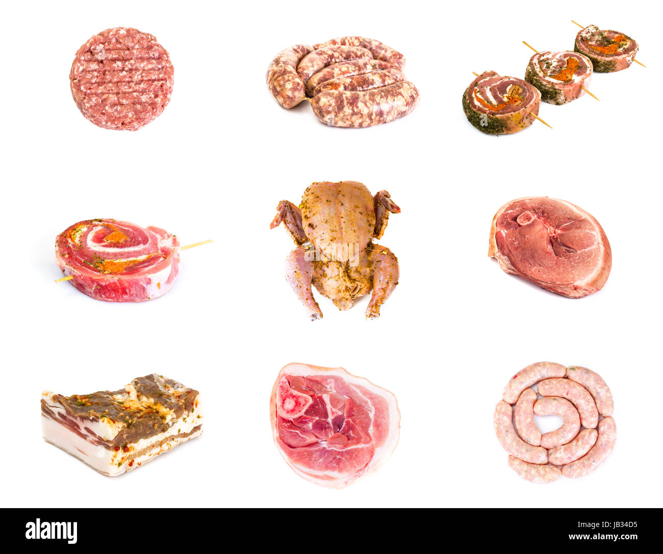 Ensemble de différents types de viande juteuse savoureuse pour la ...