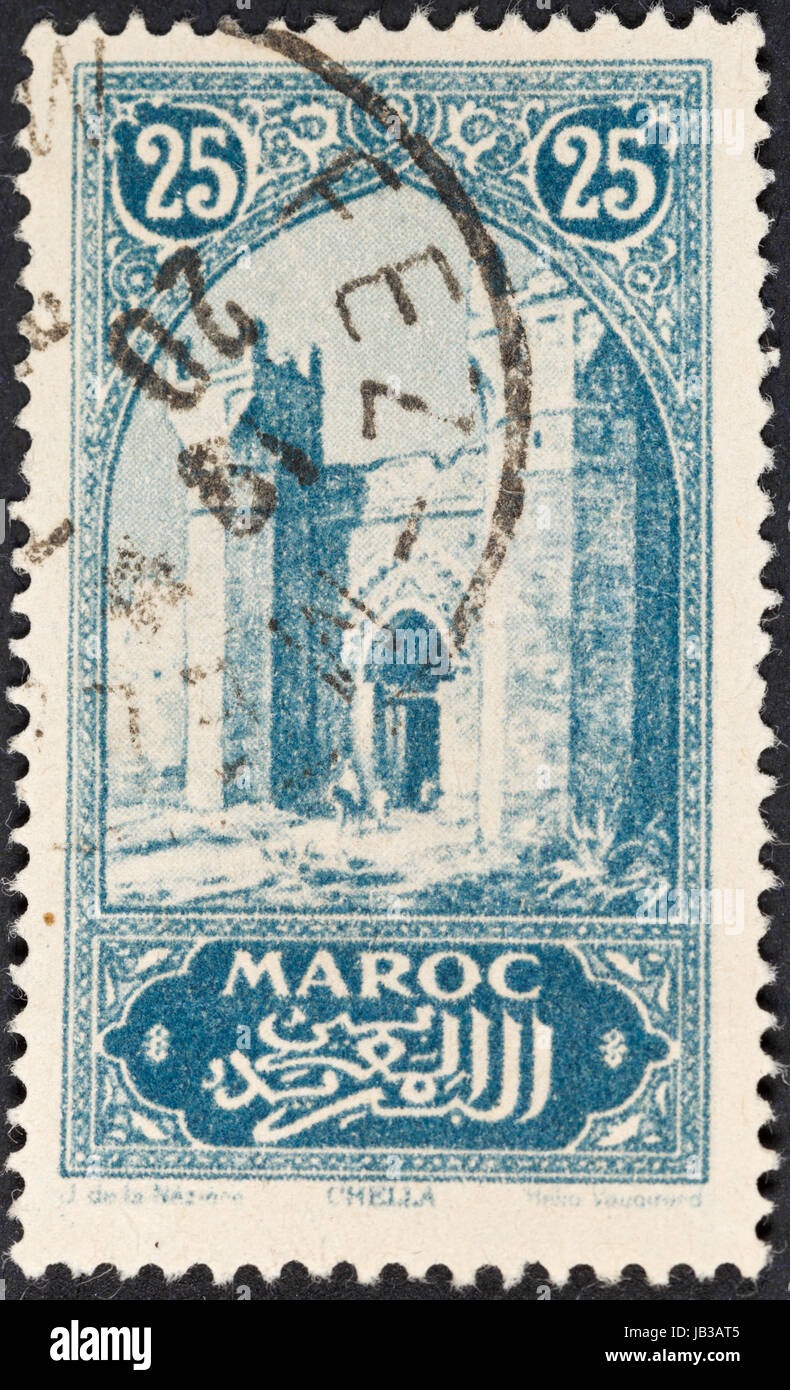 Timbre imprimé par maroc Banque de photographies et d’images à haute ...