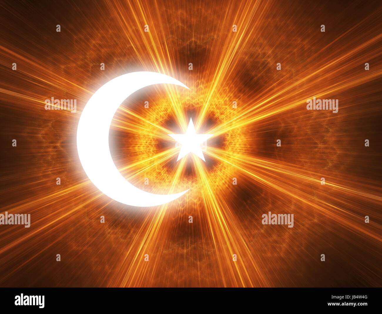 Le symbole de l'Islam avec un croissant et étoile Photo Stock - Alamy