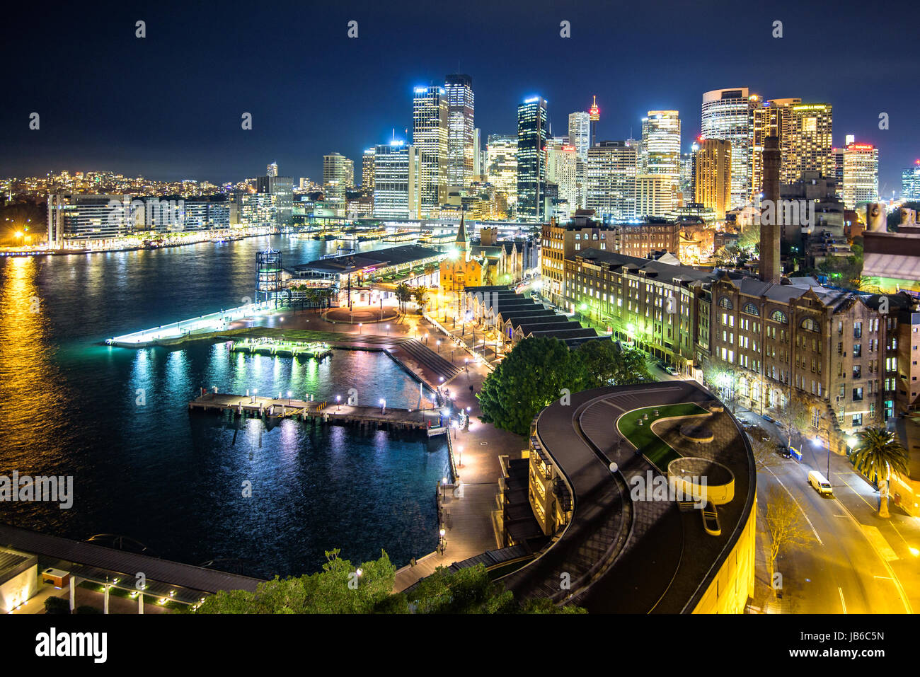 Nuit De Sydney Skyline Banque d'image et photos - Alamy