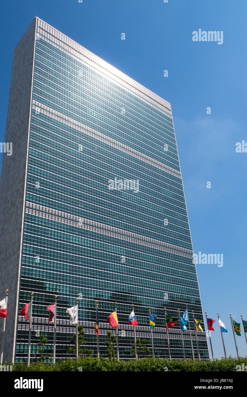 Siège de l'Organisation des Nations Unies à New York City, USA Photo ...