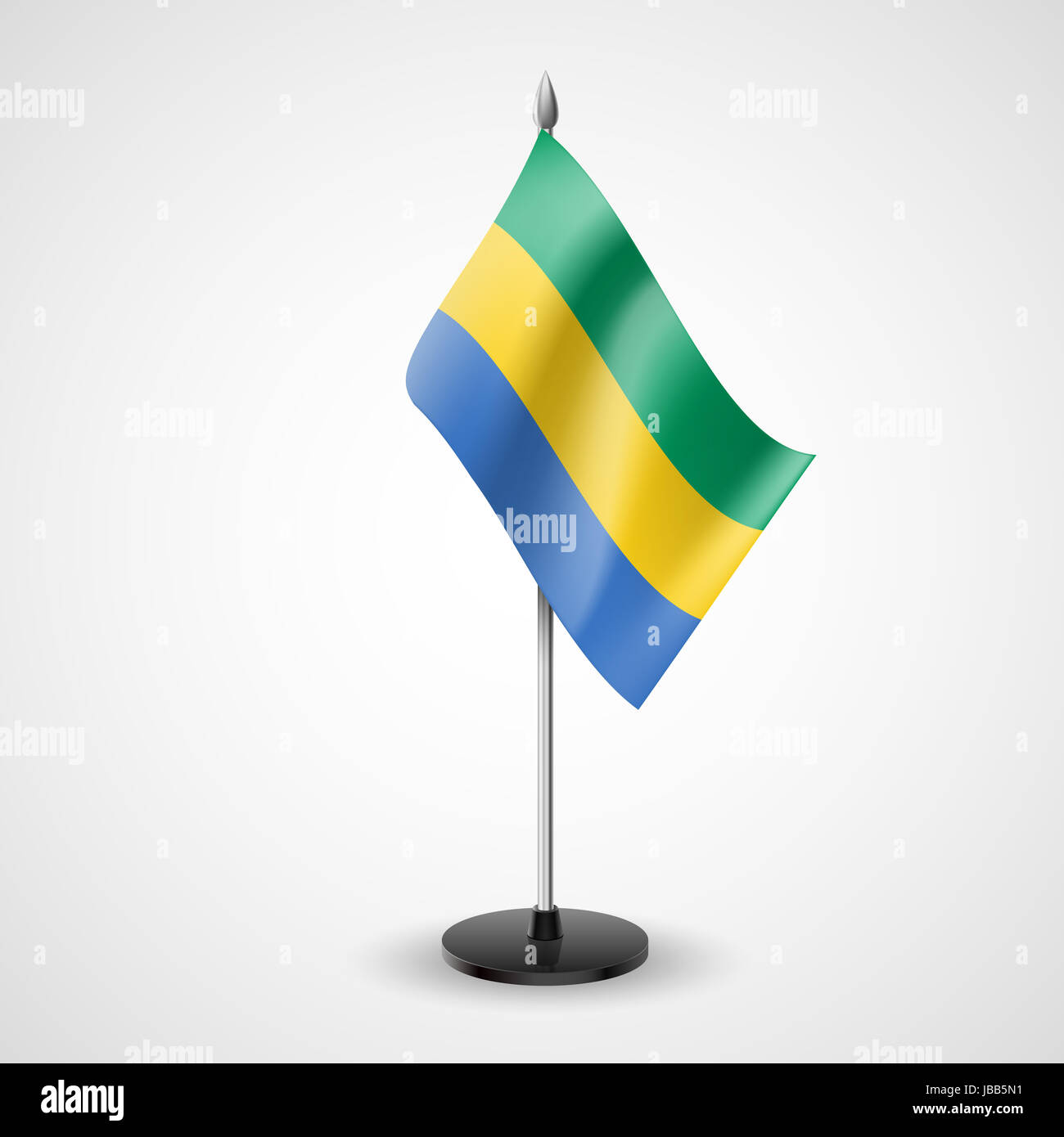 Drapeau de table de l'état du Gabon. Symbole national Photo Stock - Alamy