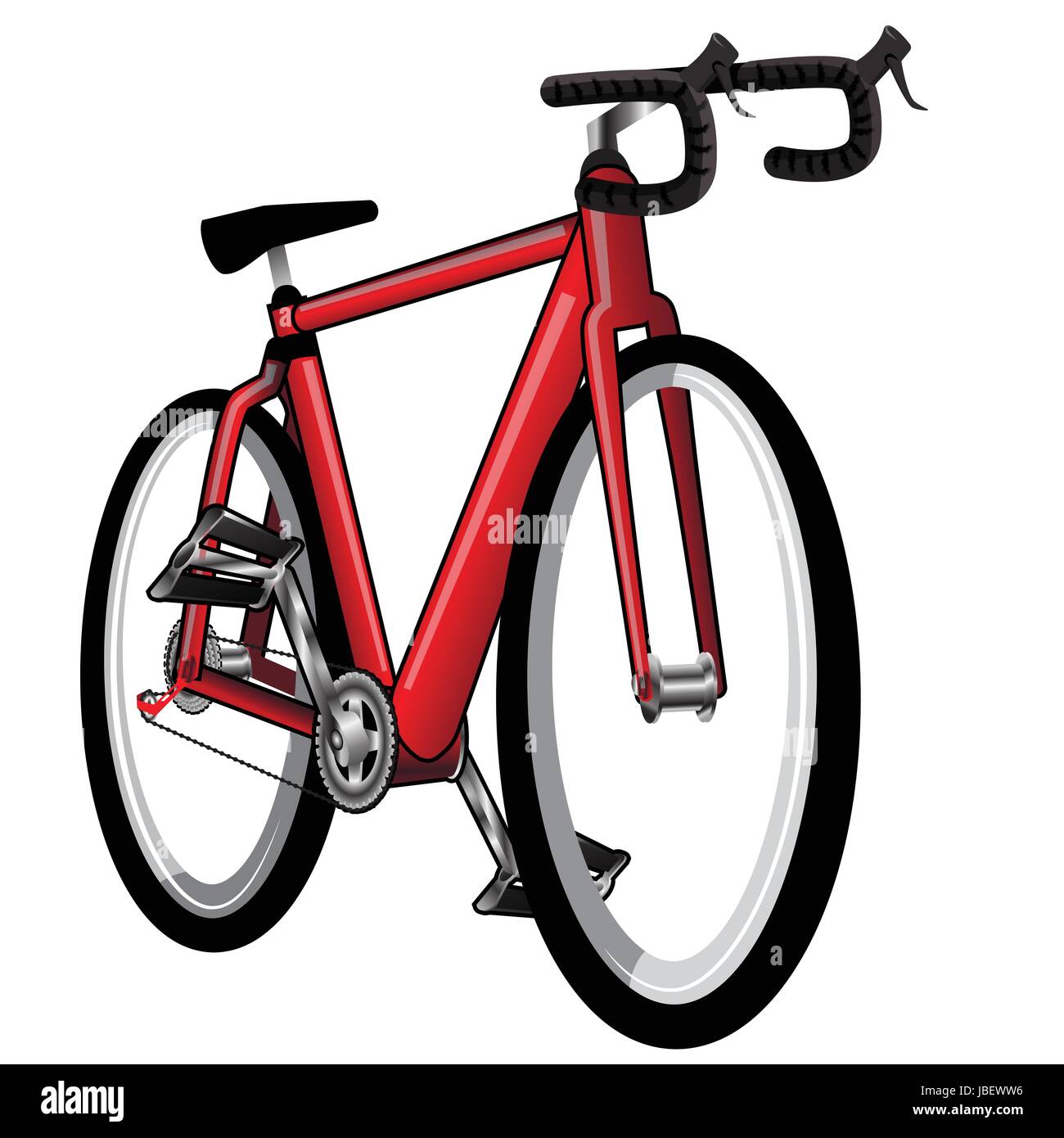 Vélo rouge Banque d'images vectorielles - Alamy