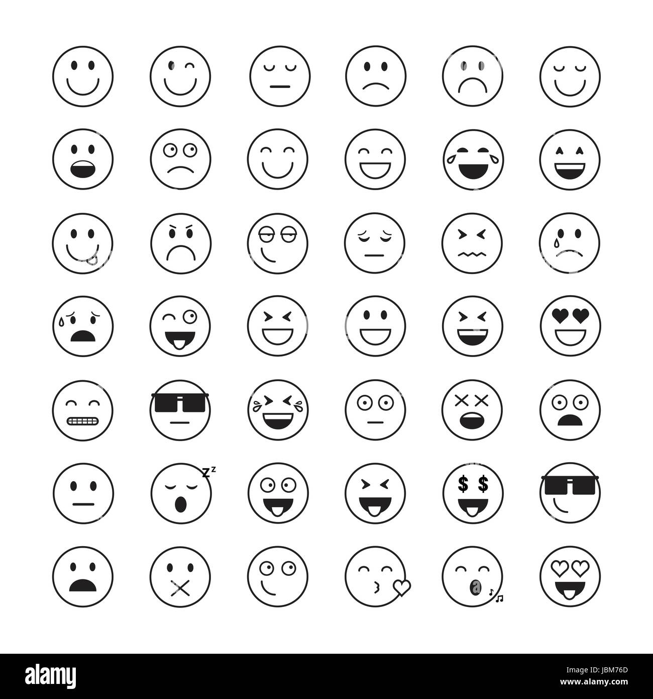 Smiley qui sourit noir et blanc Banque d'images vectorielles - Page 2 ...