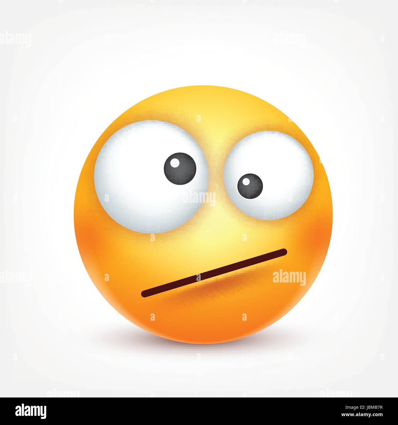 Smiley, émoticone. Avant jaune avec des émotions. L'expression du ...