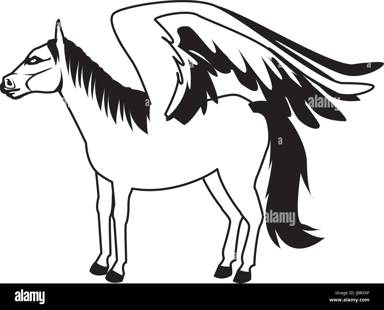 Le légendaire cheval ailé de la mythologie grecque pegasus Image ...