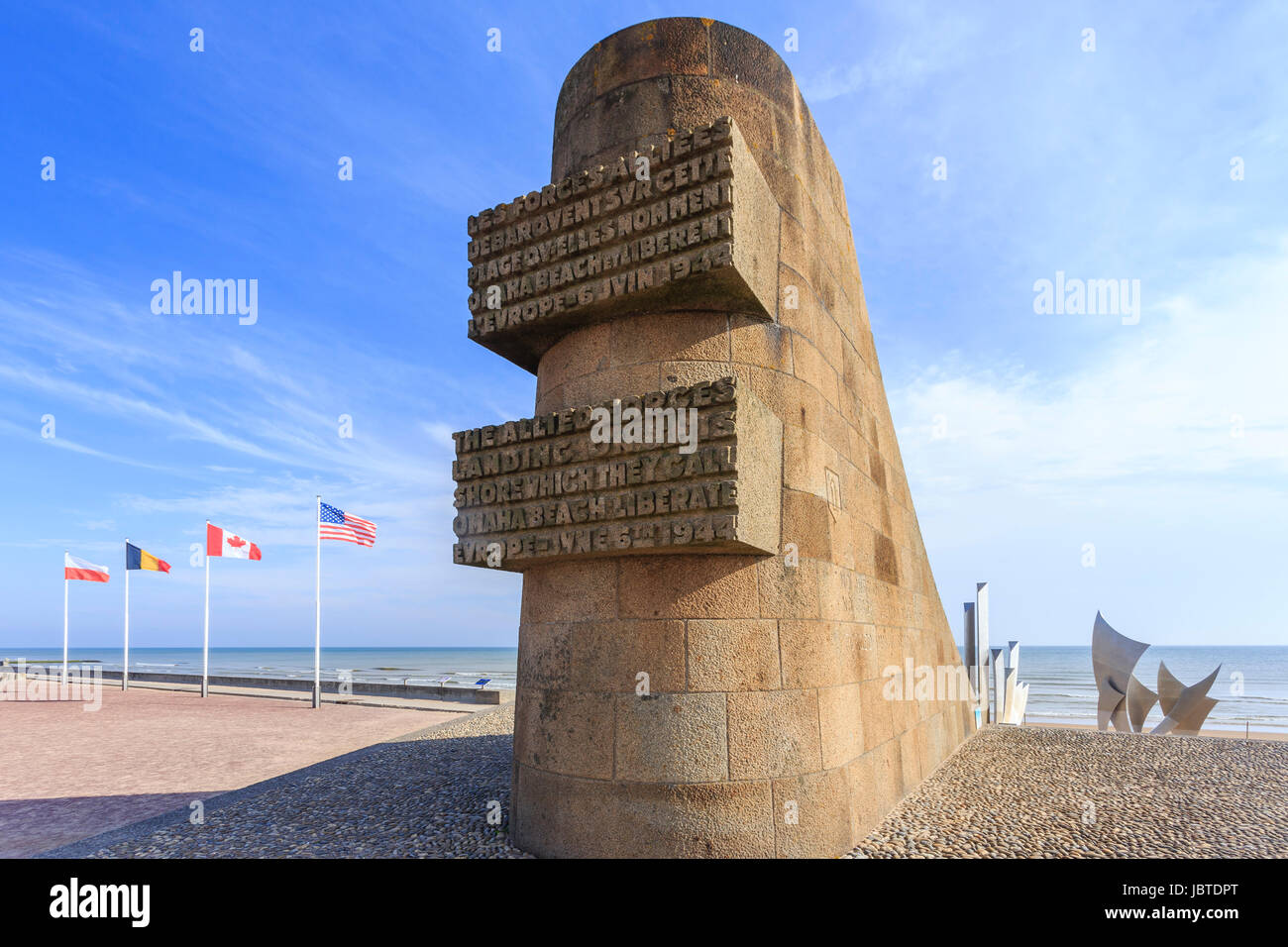 France, Calvados (14), Vierville-sur-Mer, en bord de la plage d'Omaha ...