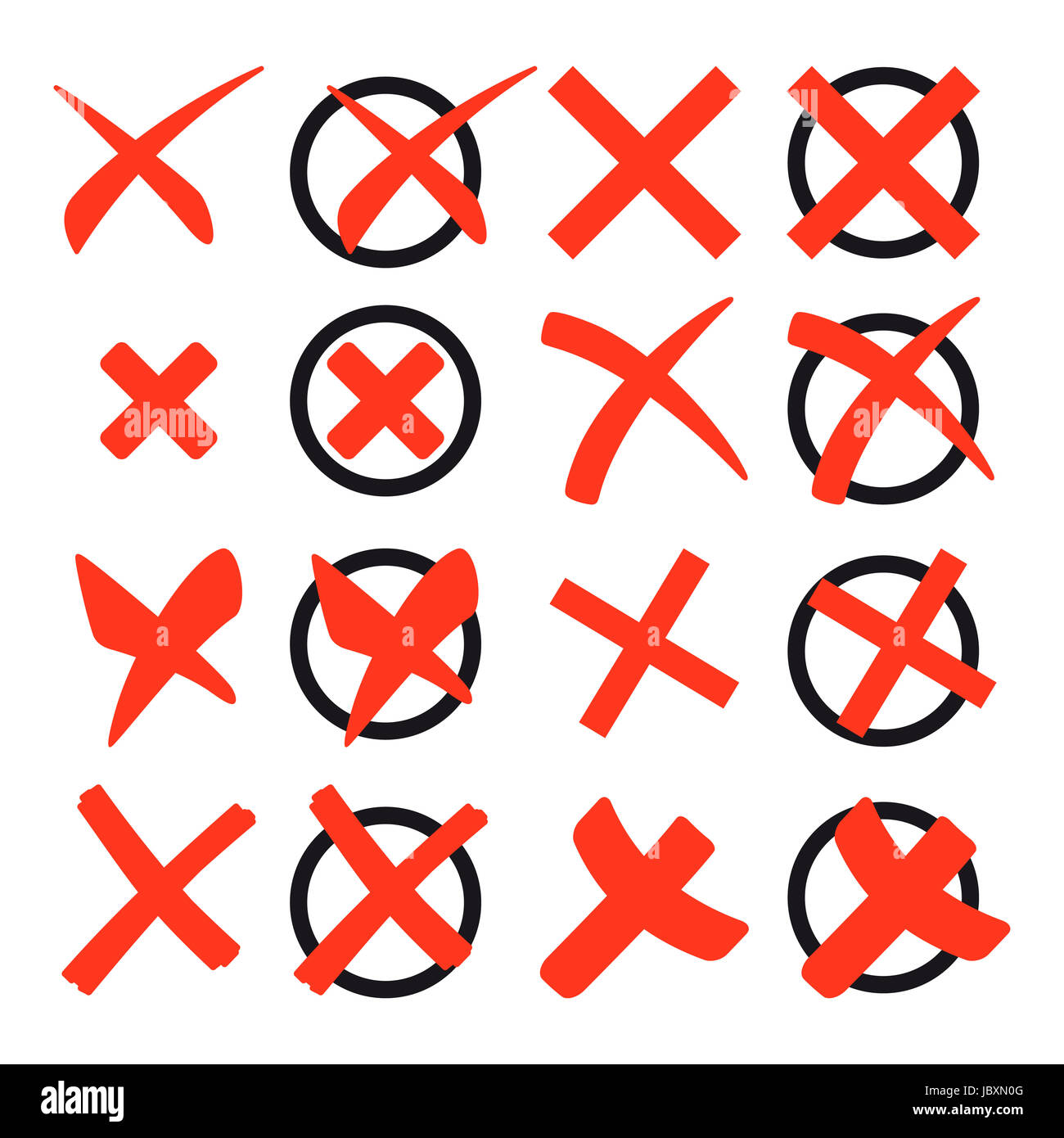 Bouton croix rouge refuser Banque de photographies et d’images à haute ...