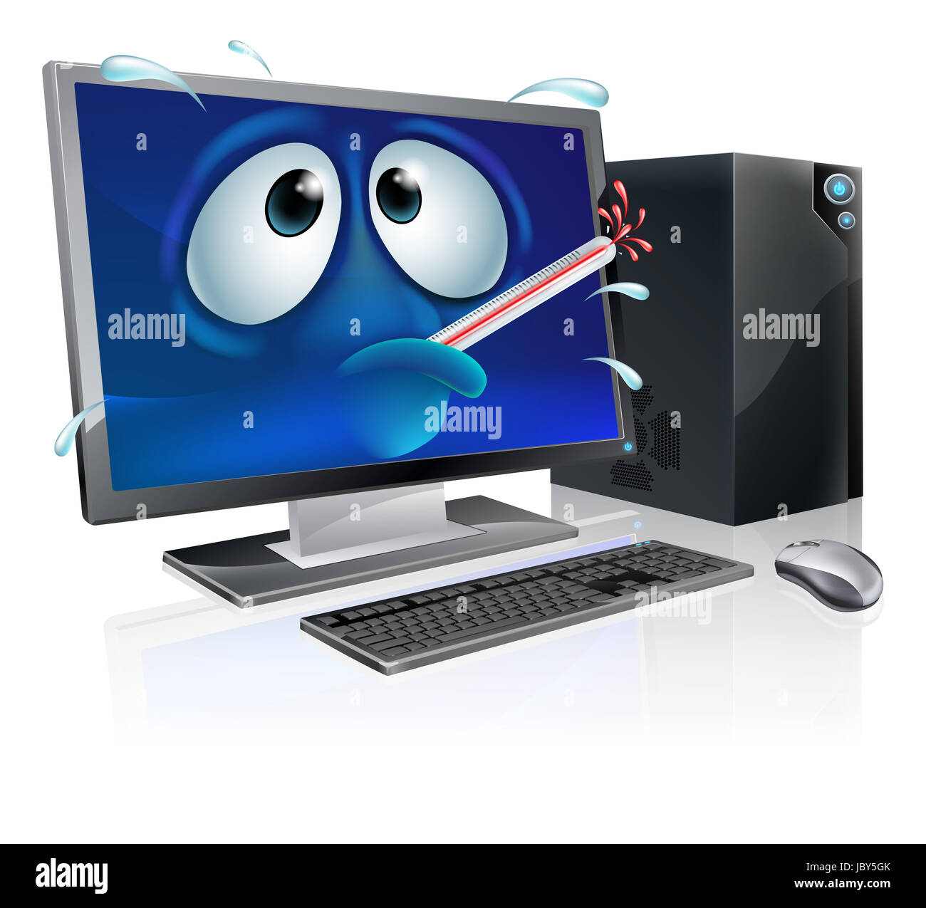 Sick Computer Cartoon Photos & Sick Computer Cartoon Images - Alamy