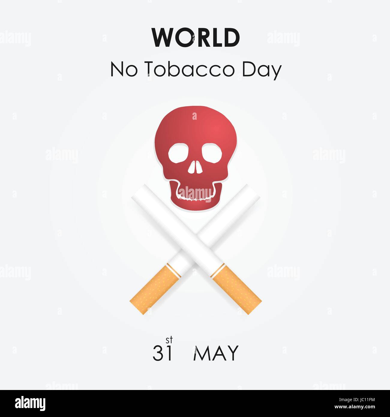 Crâne humain et fumer sign.la Journée mondiale sans tabac.ne pas fumer ...