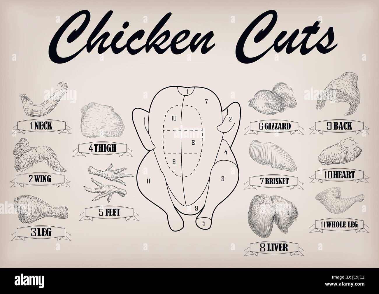 Chicken pieces Banque de photographies et d’images à haute résolution ...