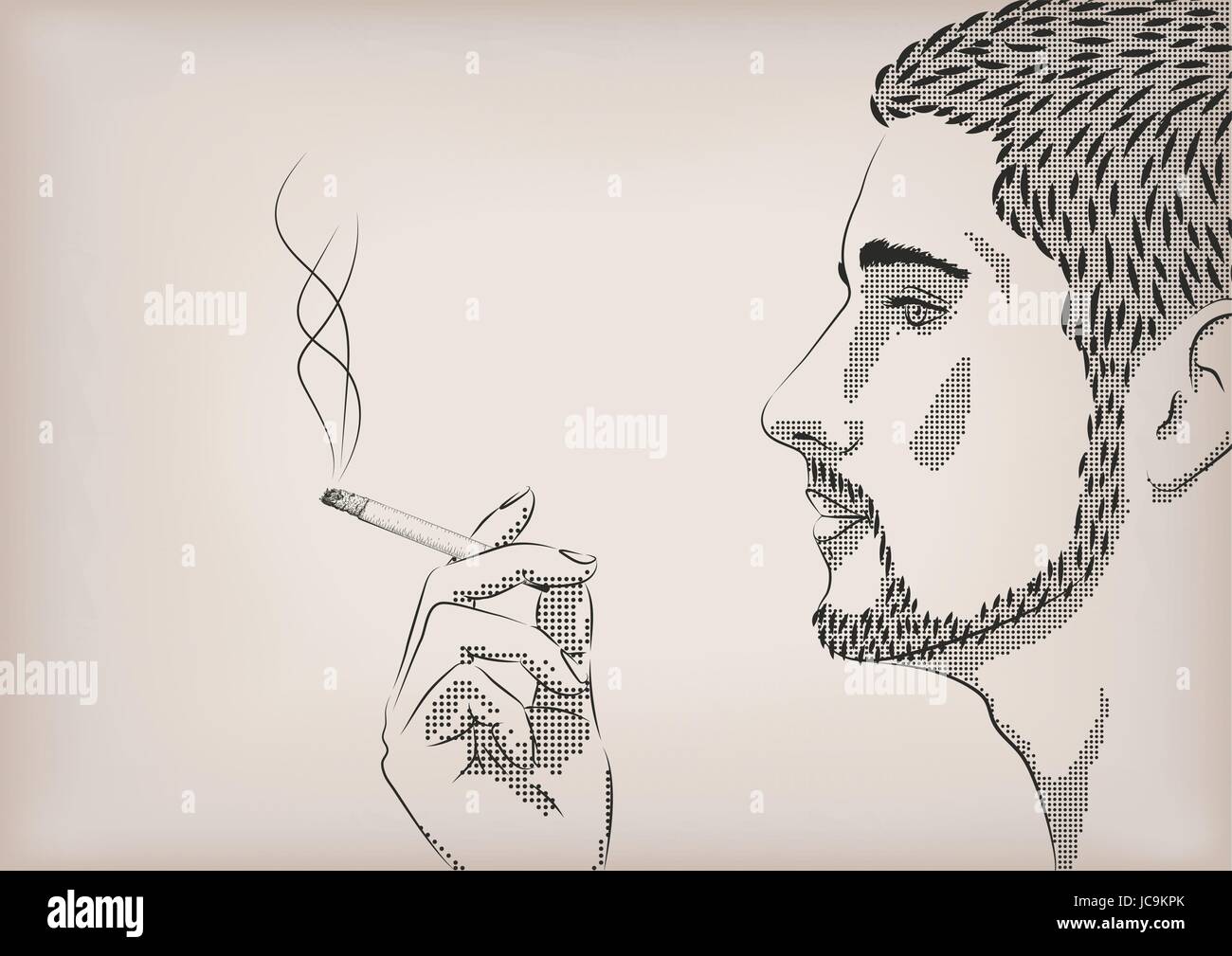 Les hommes personne mâle fumée fumer le tabac à cigarette modèle main ...