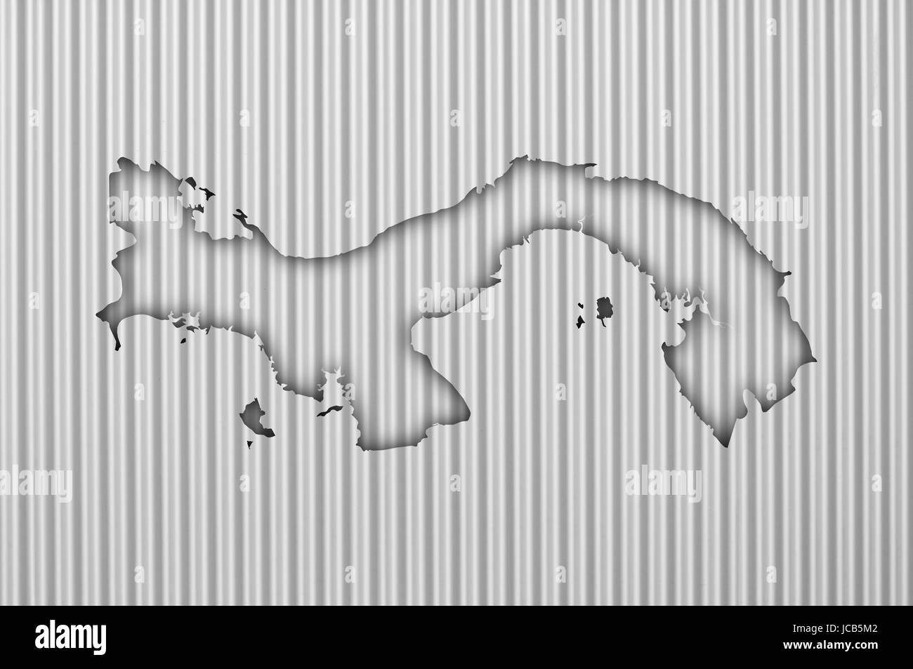 Carte de Panama sur la tôle ondulée Photo Stock - Alamy