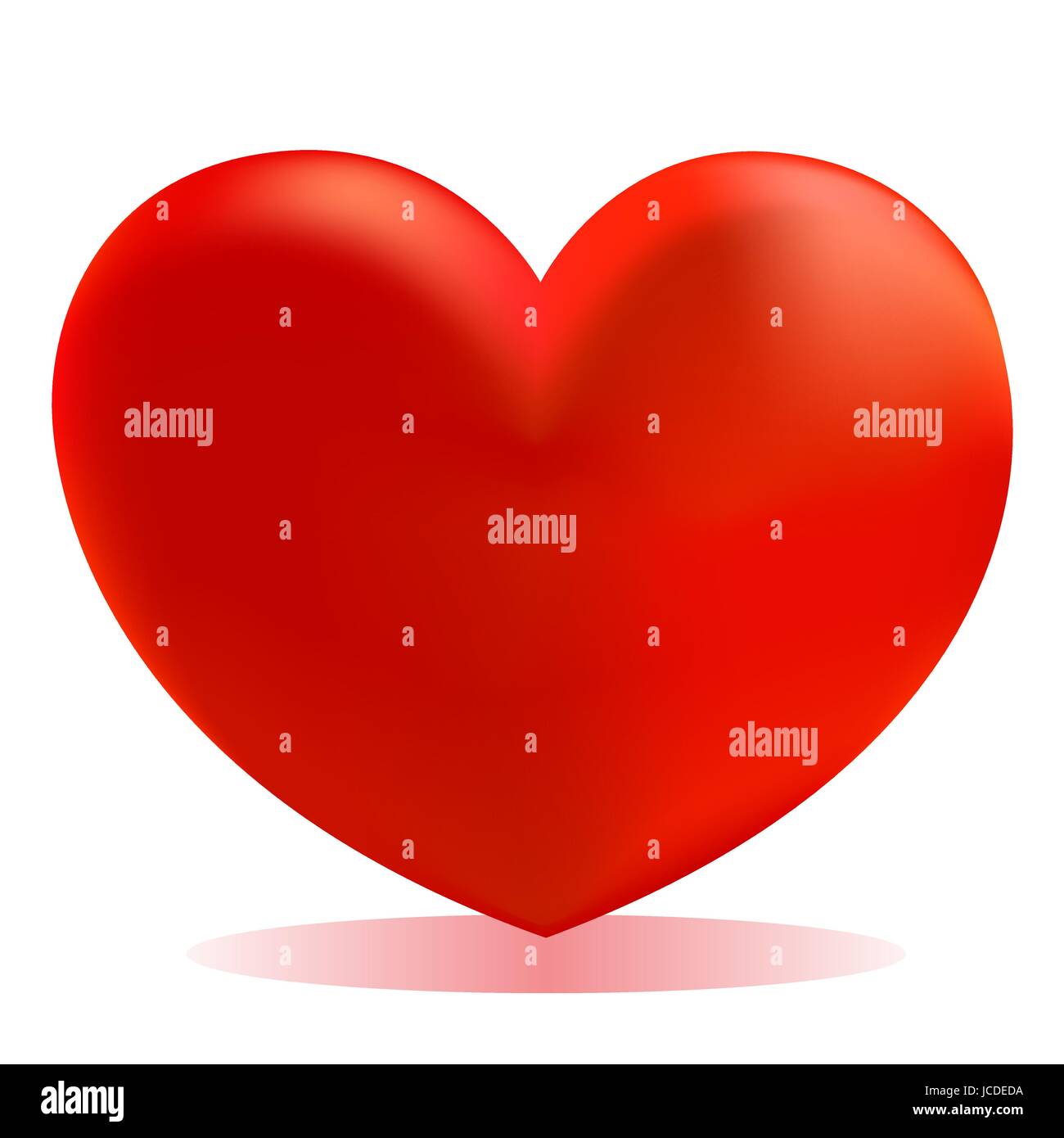 Icône de cœur isolé sur blanc, effet de volume moderne de style design ...